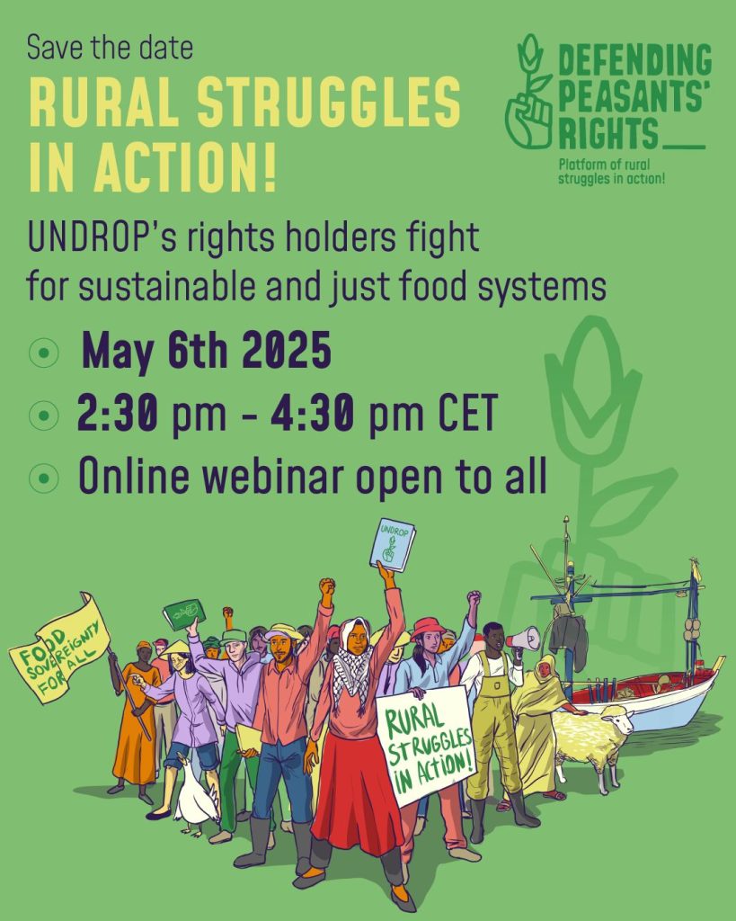 WEBINAR: Rural struggles in action! UNDROP’s rights holders fight for ...