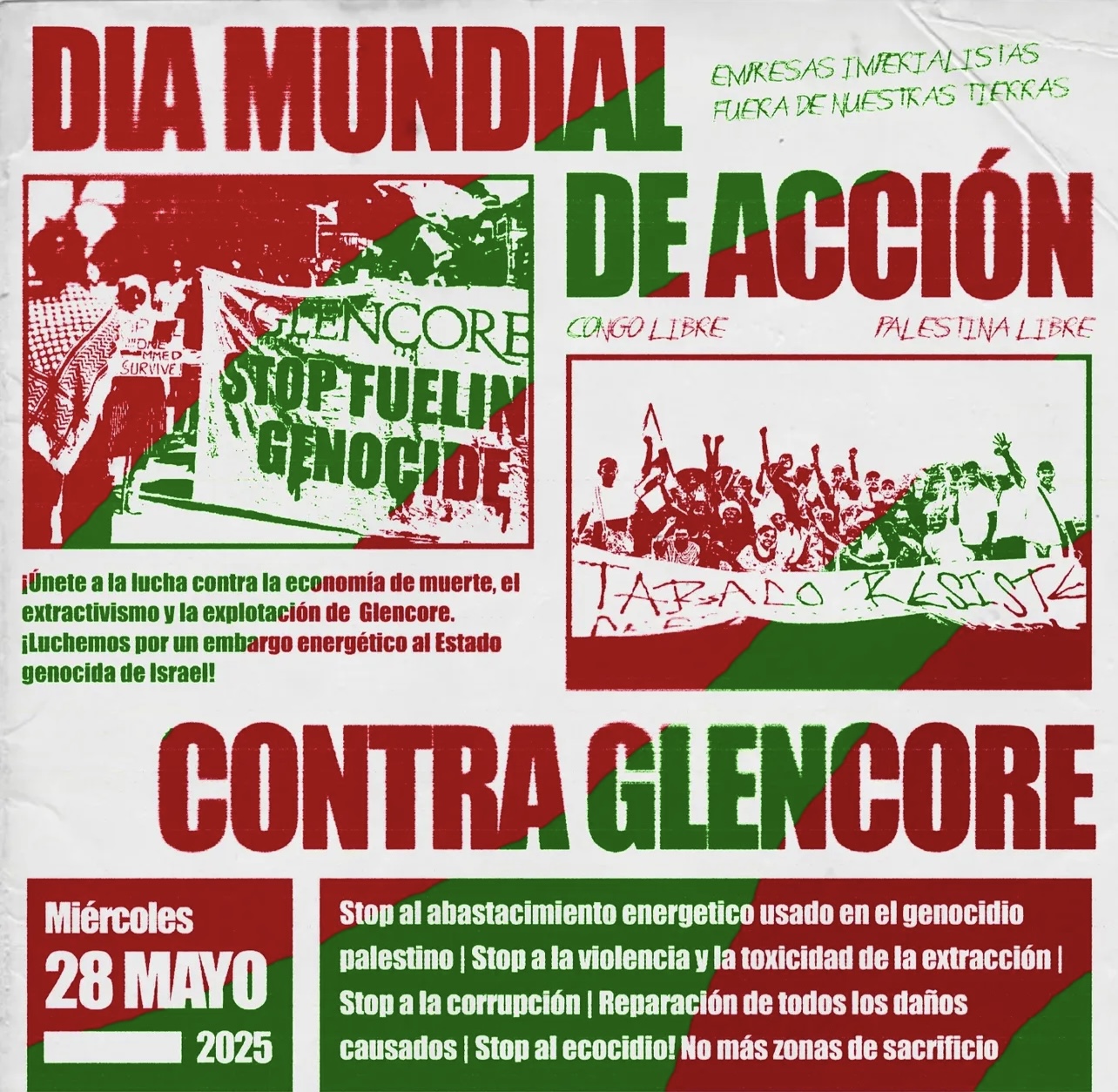 En todo el mundo, la codicia de Glencore rima con muerte