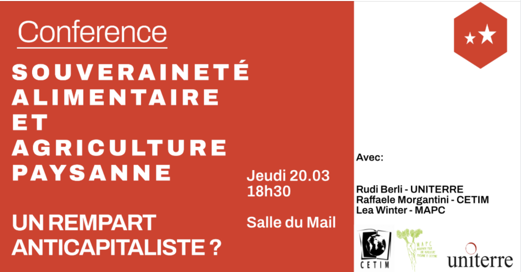 Conférence « Souveraineté alimentaire et agriculture paysanne » | CETIM